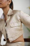 Gold Cropped Jacket – weartag.in